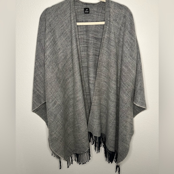Echo | Sweaters | Echo Solid Boucle Ruana Gray Wrap | Poshmark